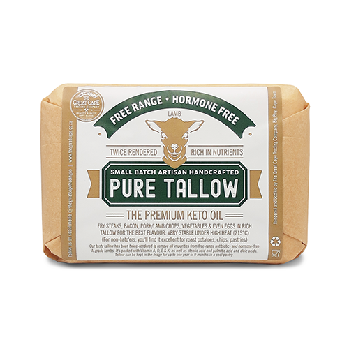 Pure Tallow from Free-range Hormone-free Lamb | 300g Brick | The Great Cape